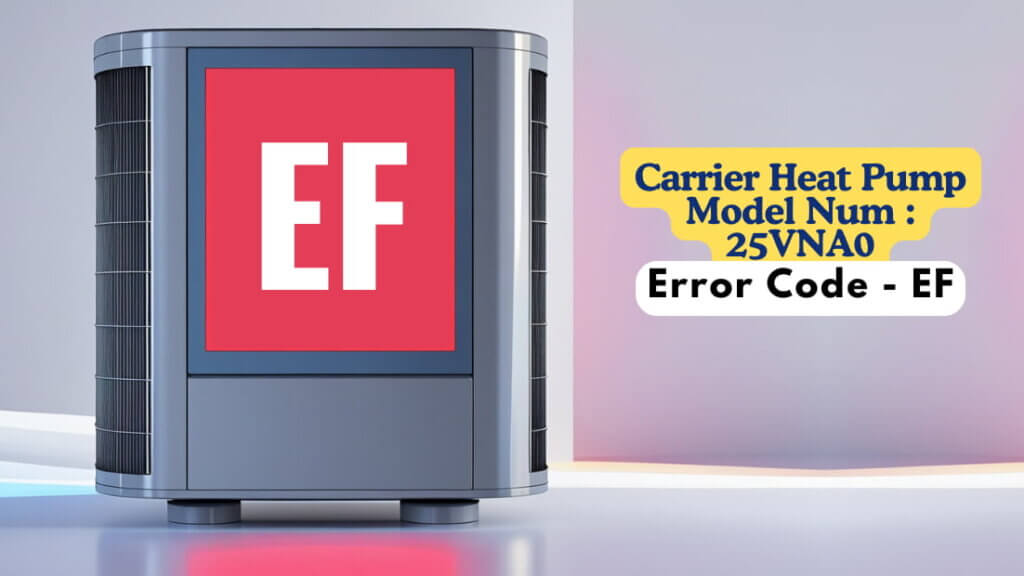 Carrier Heat Pump Model Num : 25VNA0, Error Code - EF