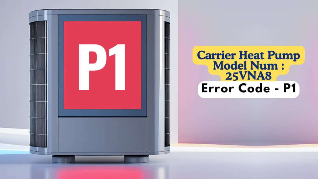Carrier Heat Pump Model Num : 25VNA8, Error Code - P1